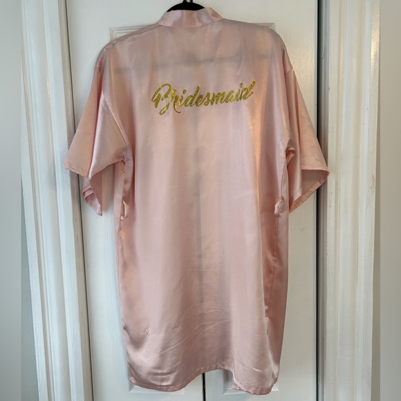 Intimates & Sleepwear | Light Pink Satin Bridesmaid Robe | Poshmark